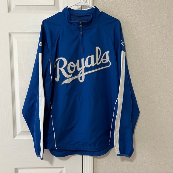 Majestic | Jackets & Coats | Majestic Kc Royals Vintage 8 Pullover ...